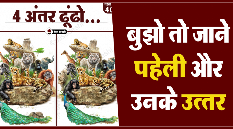 अंतर ढूंढो पहेली क्र 40 का उत्तर | Antar Dhundo Picture | Antar Batao ...